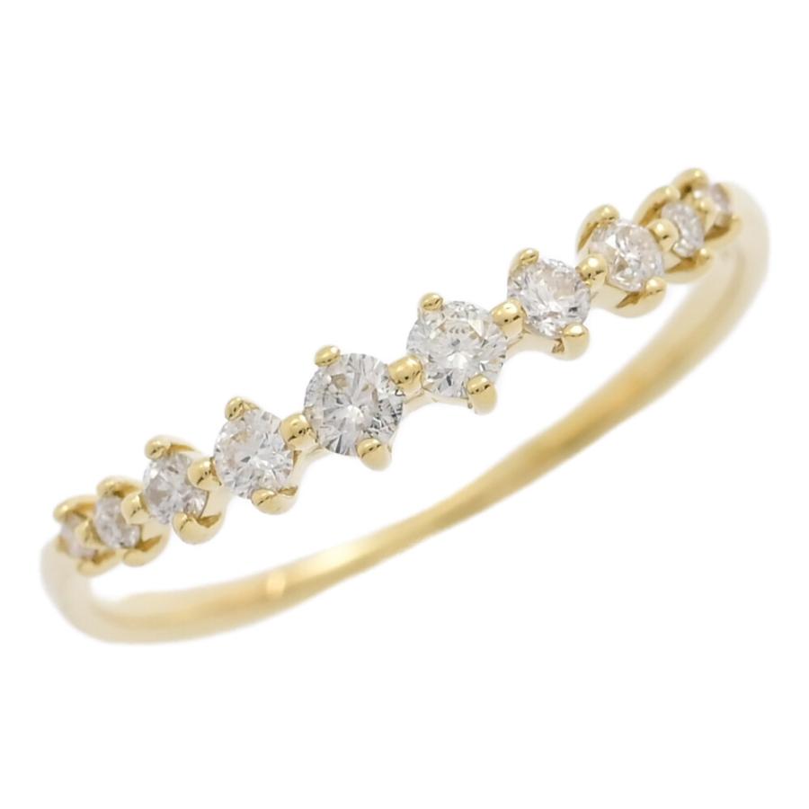 0.2ct ウェーブモチーフ・4月 誕生石 10P・ダイヤモンドリング・指輪/K18YG/750-1.1g/11号/#51/B6 /h240622/522631 : リファスタ・Yahoo ...