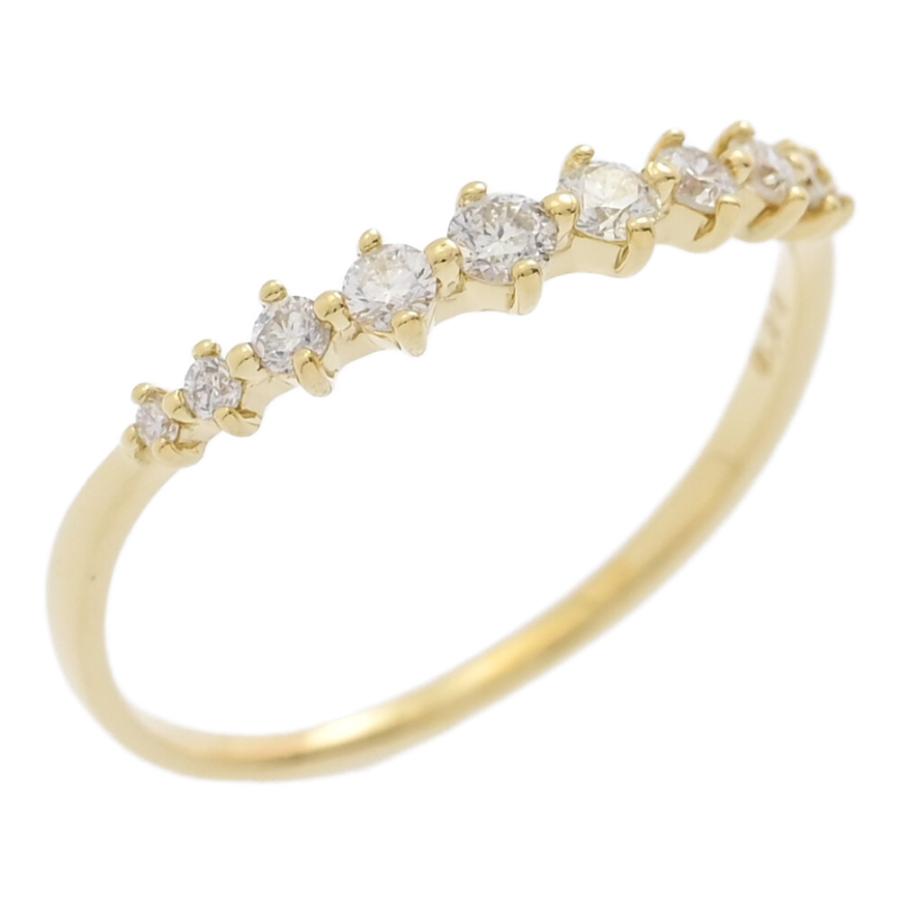 0.2ct ウェーブモチーフ・4月 誕生石 10P・ダイヤモンドリング・指輪/K18YG/750-1.1g/11号/#51/B6 /h240622/522631 : リファスタ・Yahoo ...