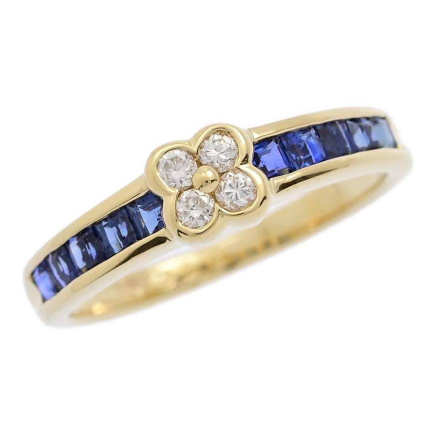 0.11ct/FD:0.56ct/ダイヤモンド・サファイアリング・指輪/K18YG/750-2.7g/9号/#49/イエローゴールド プレゼント/贈り物/B2 /h240711/524855 ...