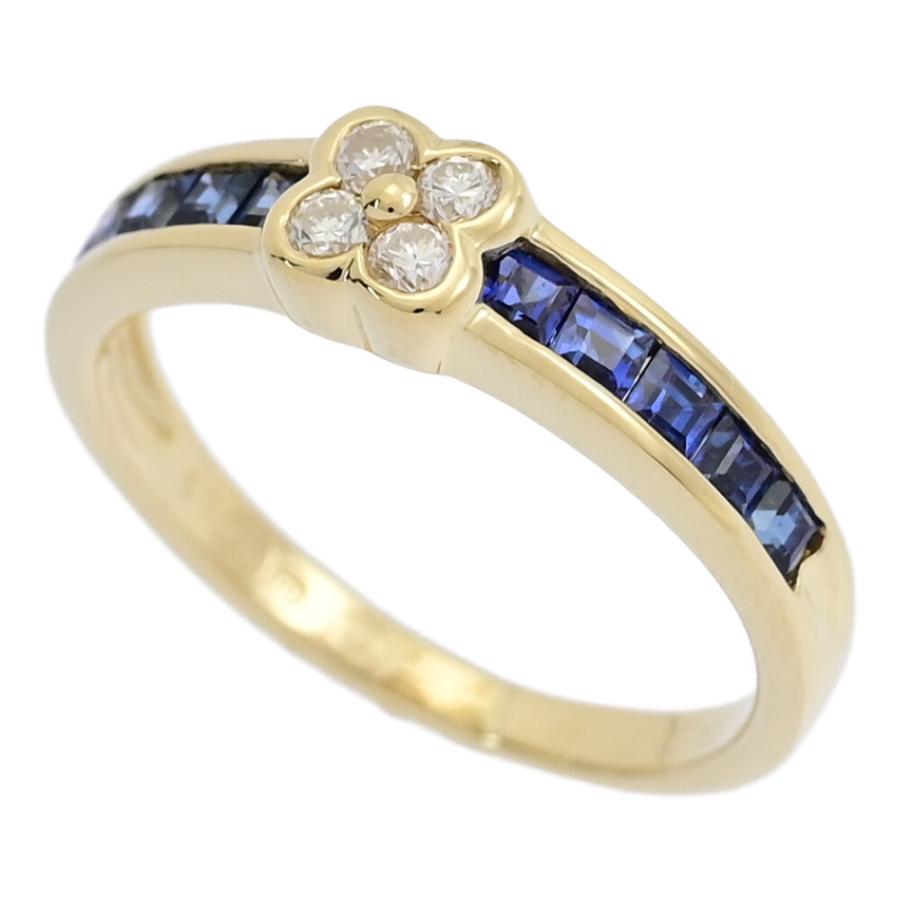 0.11ct/FD:0.56ct/ダイヤモンド・サファイアリング・指輪/K18YG/750-2.7g/9号/#49/イエローゴールド プレゼント/贈り物/B2 /h240711/524855 ...