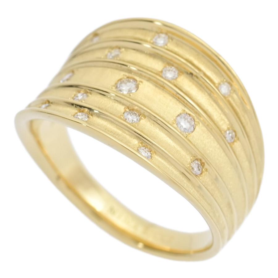 NINA RICCI ニナリッチ 4月誕生石 15P・ダイヤモンドリング・指輪/K18YG/750-8.5g/0.17ct/13号/#53/プレゼント/贈り物/B10 /h240712 ...