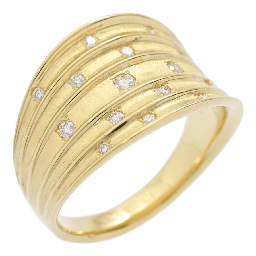 NINA RICCI ニナリッチ 4月誕生石 15P・ダイヤモンドリング・指輪/K18YG/750-8.5g/0.17ct/13号/#53/プレゼント/贈り物 /h240712/525251 ...