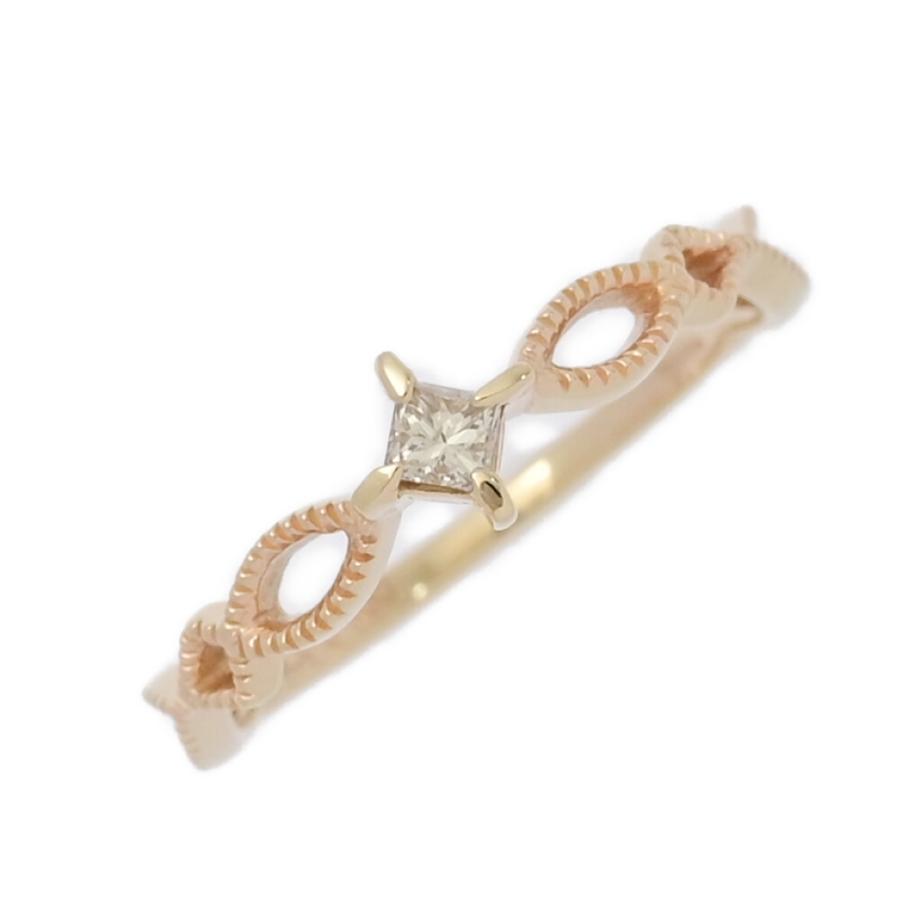 0.06ct/agete アガット ダイヤモンドリング・指輪/K10PG/416-1.0g/7号/#47/ピンクゴールド/プレゼント/記念日B1/h241104/537927 ...