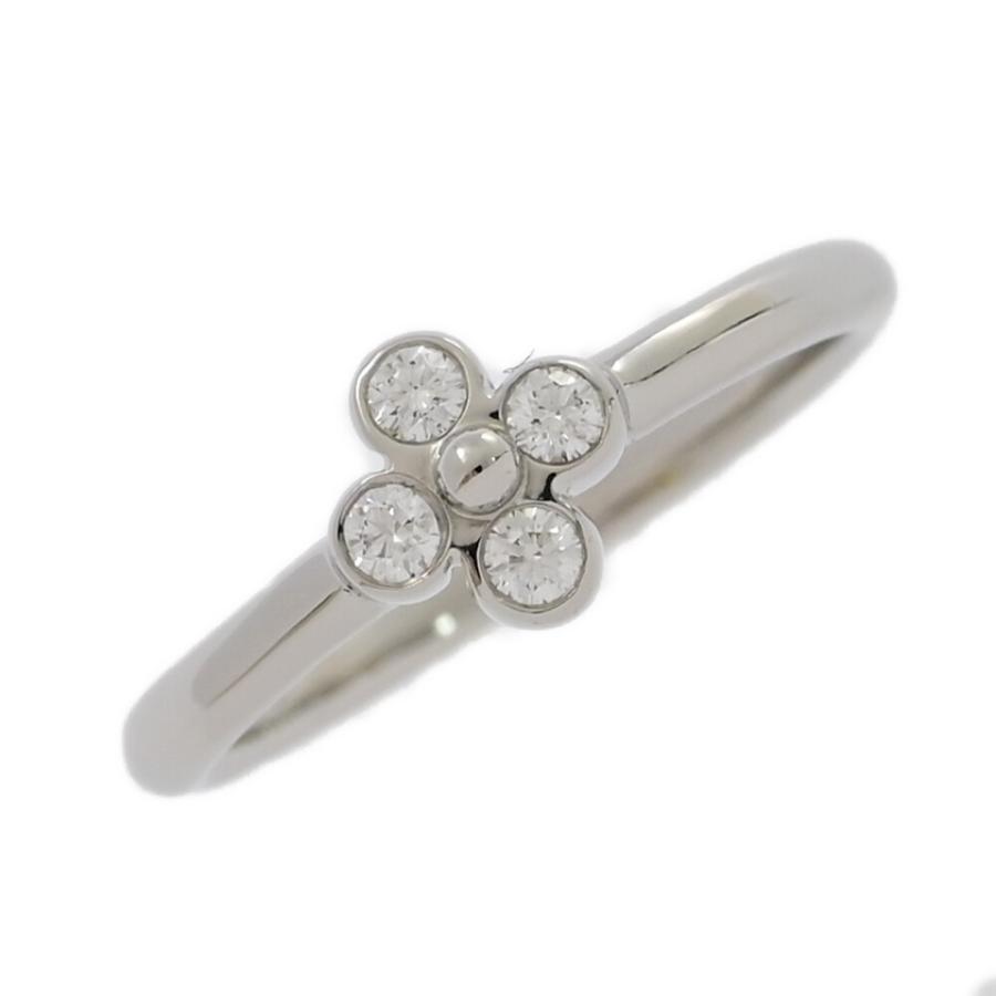 TIFFANY&Co. TIFFANY ＆ Co. ティファニー フラワーレース/Flower Lace 4P・ダイヤモンドリング・指輪/Pt950-3.1g/9.5号/#49.5/プラチナ ...