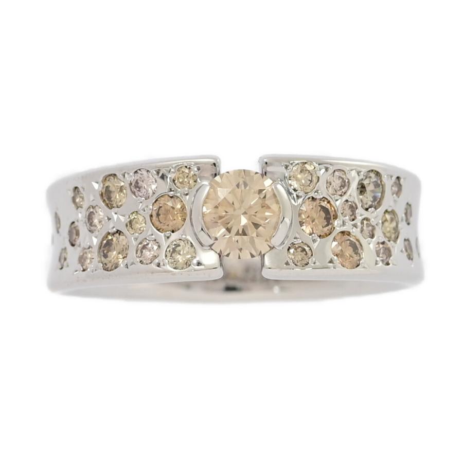 0.6ct/FD:0.78ct/Kashikey カシケイ メランジェ・ブラウンダイヤモンド リング・指輪/K18WG/750-10.6g/24.5号/#64.5/記念日B1/h241107 ...