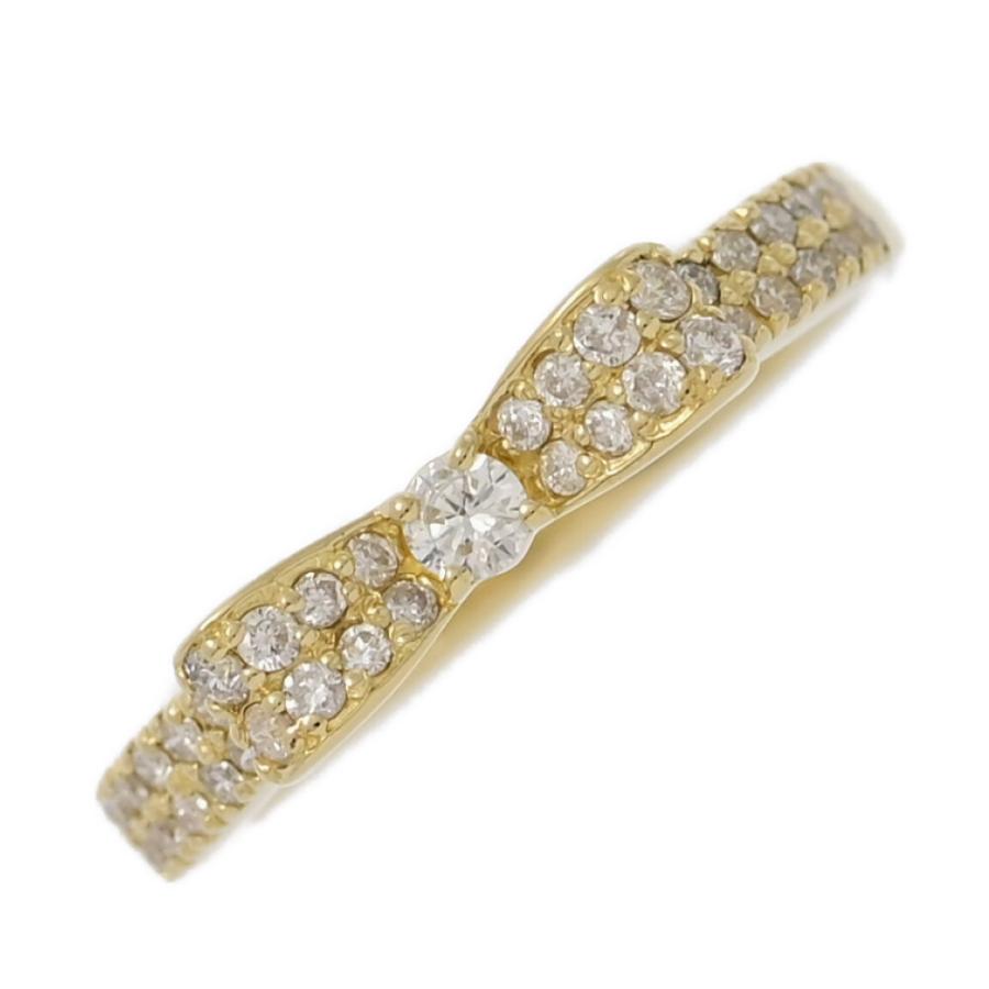 0.3ct/リボンモチーフ・ダイヤモンド リング・指輪/K18YG/750-2.4g/12号/#52/イエローゴールド/プレゼント/記念日/h241226/541561 : rrgb8109l ...