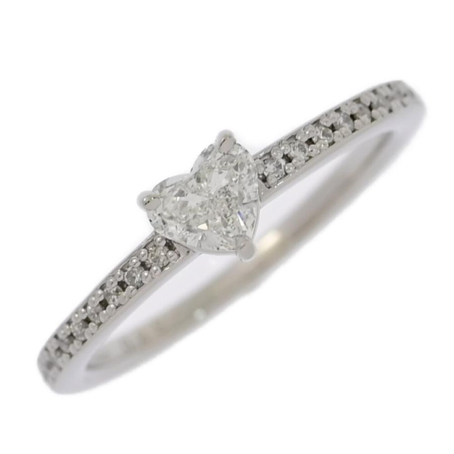 0.294ct/FD:0.08ct/ハートモチーフ ハーフエタニティ セッティング・ダイヤモンド リング・指輪/Pt900-3.1g/10号/#50/h250108/543456 : リファス ...