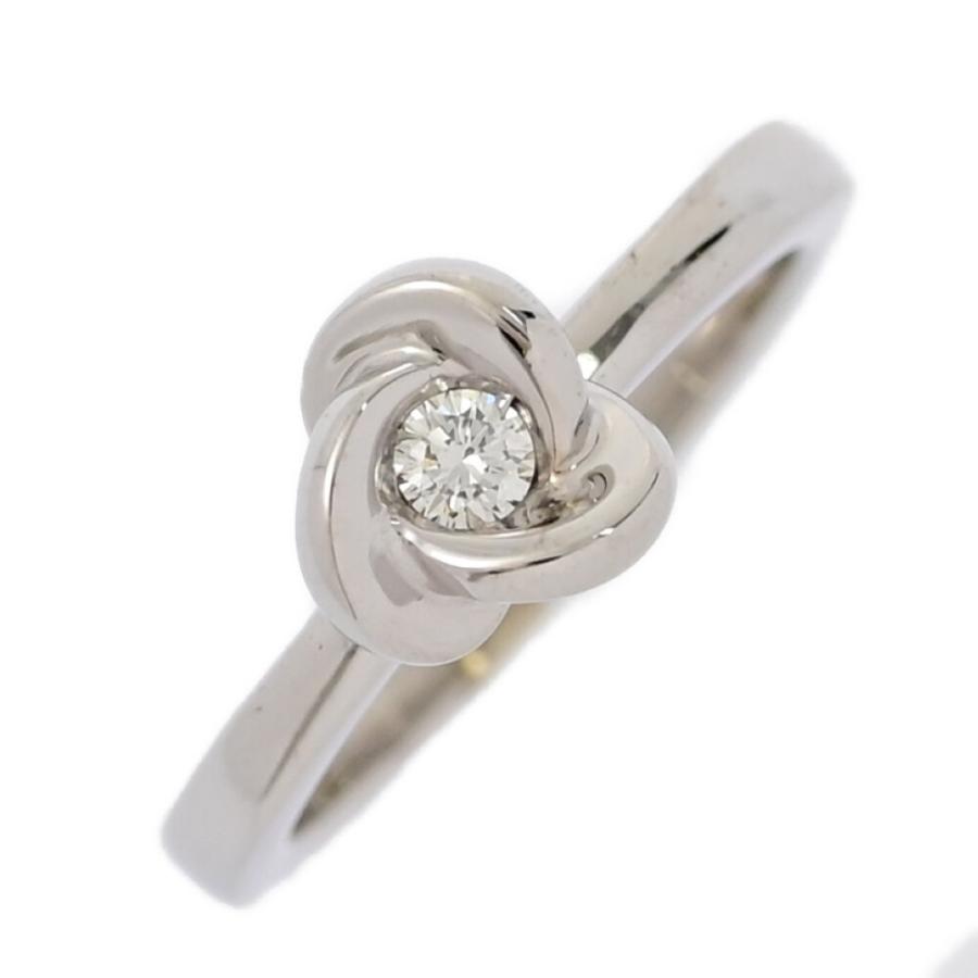 Ponte Vecchio 0.07ct/ポンテヴェキオ 1P・ローズモチーフ ダイヤモンド リング・指輪/K18WG/750-3.9g/7.5号/#47.5/プレゼント/h250204 ...