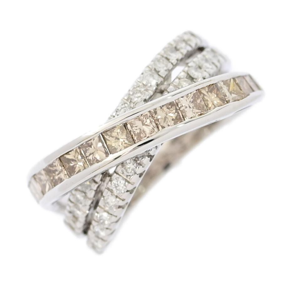 1.5ct/ブラウンダイヤ ダイヤモンド リング・指輪/K18WG/750-6.9g/15号/#55/ホワイトゴールド/プレゼント/記念日/h250227/548799 : リファスタ ...