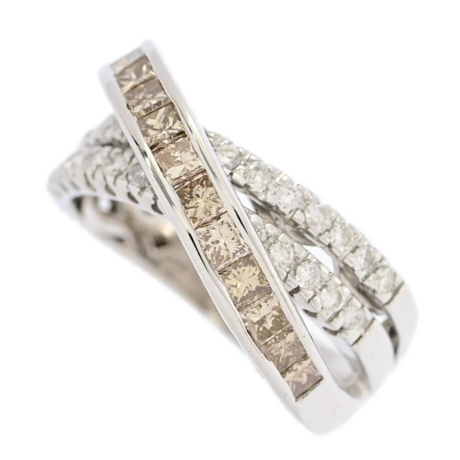 1.5ct/ブラウンダイヤ ダイヤモンド リング・指輪/K18WG/750-6.9g/15号/#55/ホワイトゴールド/プレゼント/記念日/h250227/548799 : リファスタ ...