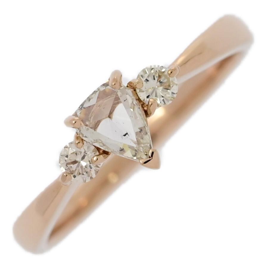 0.26ct/FD:0.1ct/ペアシェイプ ダイヤモンドリング・指輪/K18PG/750-2.1g/11号/#51/ピンクゴールド ...