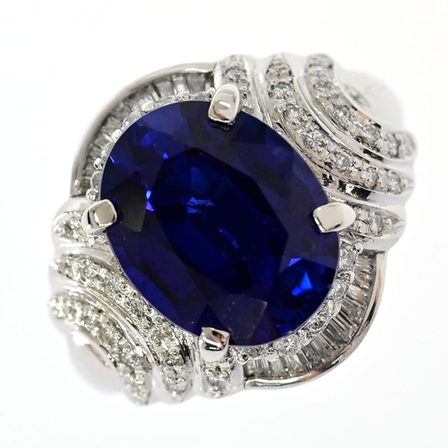 50P・サファイアリング・指輪/Pt900-14.3g/SA8.02ct/FD:1.02ct/17号/#57/見た目/プラチナカラー/ブルー 翌日配送可/h230912/492414 : リ ...