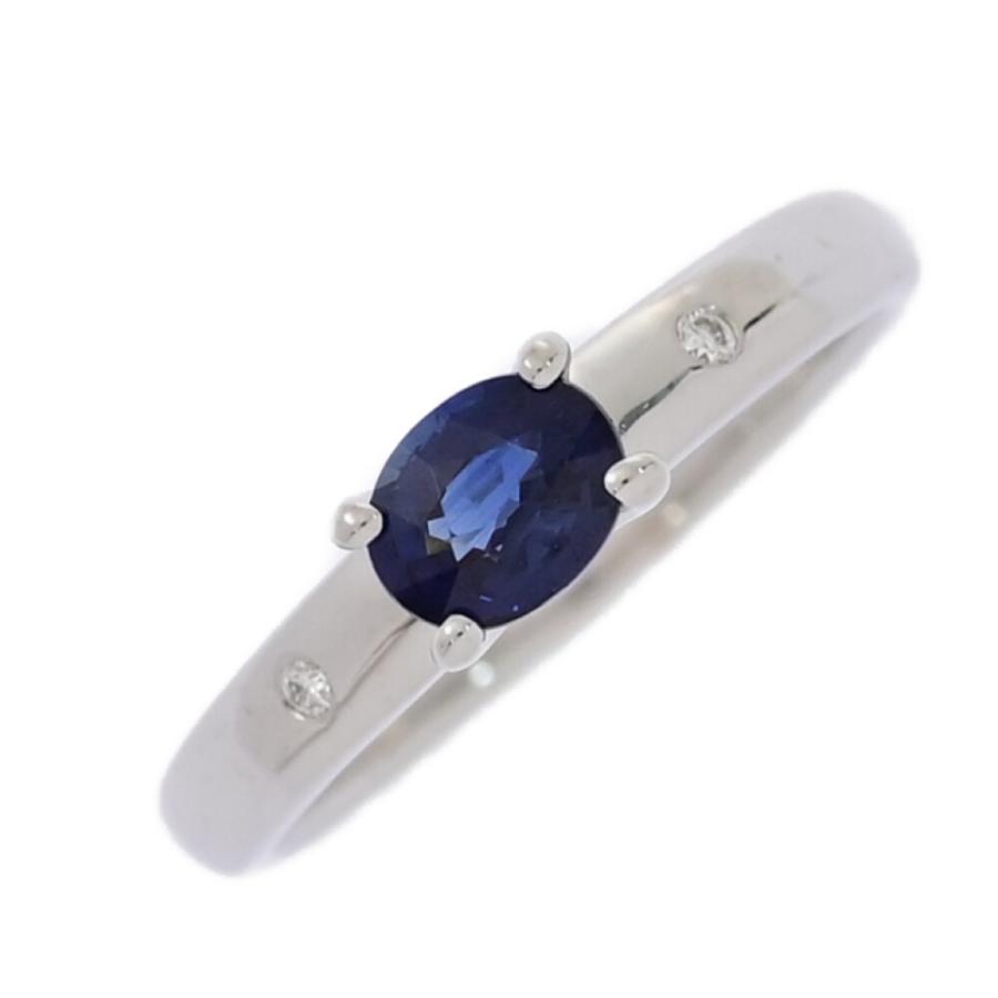 SA0.54ct/FD:0.01ct/ブルーサファイア・ダイヤモンドリング・指輪/K18WG/750-2.1g/8号/#48/ホワイトゴールド/プレゼント/h241212/542191 ...