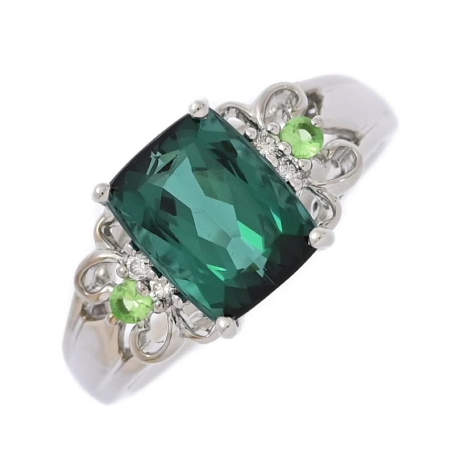 TM3.08ct/FD:0.04ct/トルマリン ダイヤモンド リング・指輪/K18WG/750-5.1g/14.5号/#54.5/ホワイトゴールド/プレゼント/h250110/542942 ...