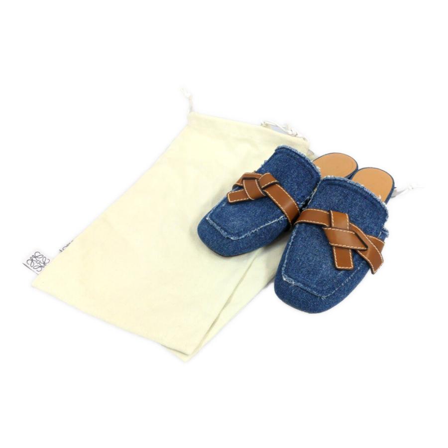 LOEWE ロエベ レザーリボン フラット サンダル 靴/562201/38 LOEWE ロエベ レザーリボン フラット サンダル 靴/562201/38