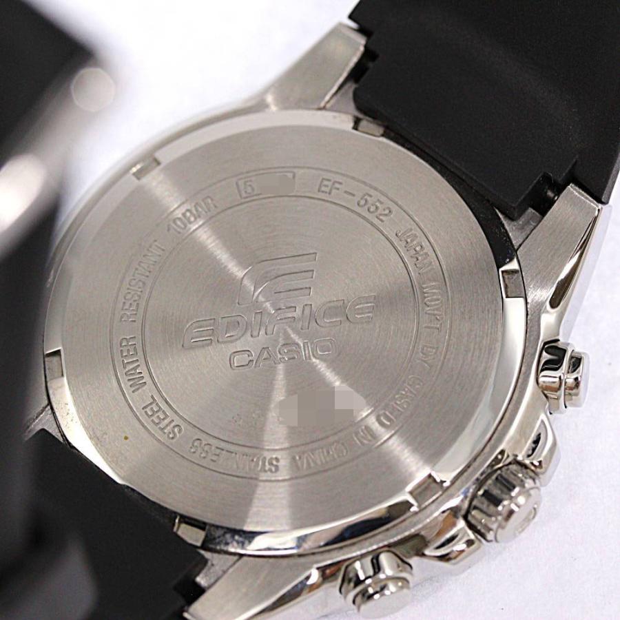 カシオ EDIFICE・クォーツ時計 ラバーベルト エディフェイス/SS/stainless steal-80.9g/EF-552/シルバー×ブラック/CASIO/h200527/344664 ...