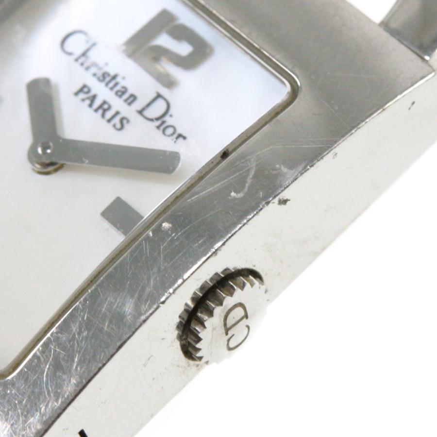 クリスチャンディオール マリススクエア シェル クォーツ腕時計 替えベルト付/SS/stainless steal-49.0g/D78-109/Christian Dior/h220613 ...