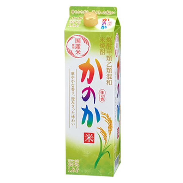 かのか パック 米焼酎 25度 1800ml 箱なし 1.8L 甲類乙類混和 焼酎 : リカオー ヤフー店 - 通販 - Yahoo!ショッピング