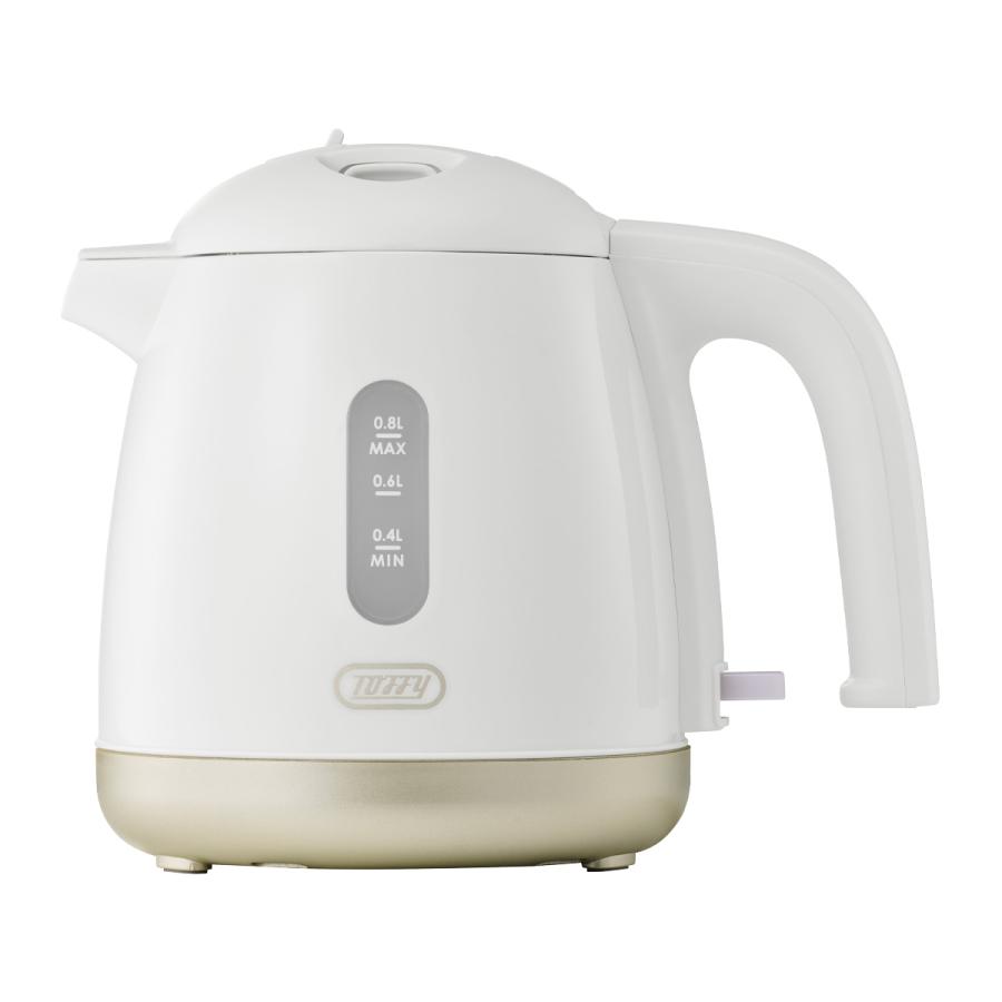 Toffy トフィー 電気ケトル 0.8L ハッピーコレクション K-HKT1 給湯ロック付き電気ケトル カラフル 800ml 電気ポット コンパクト 一人暮らし 家電 1年保証 ...
