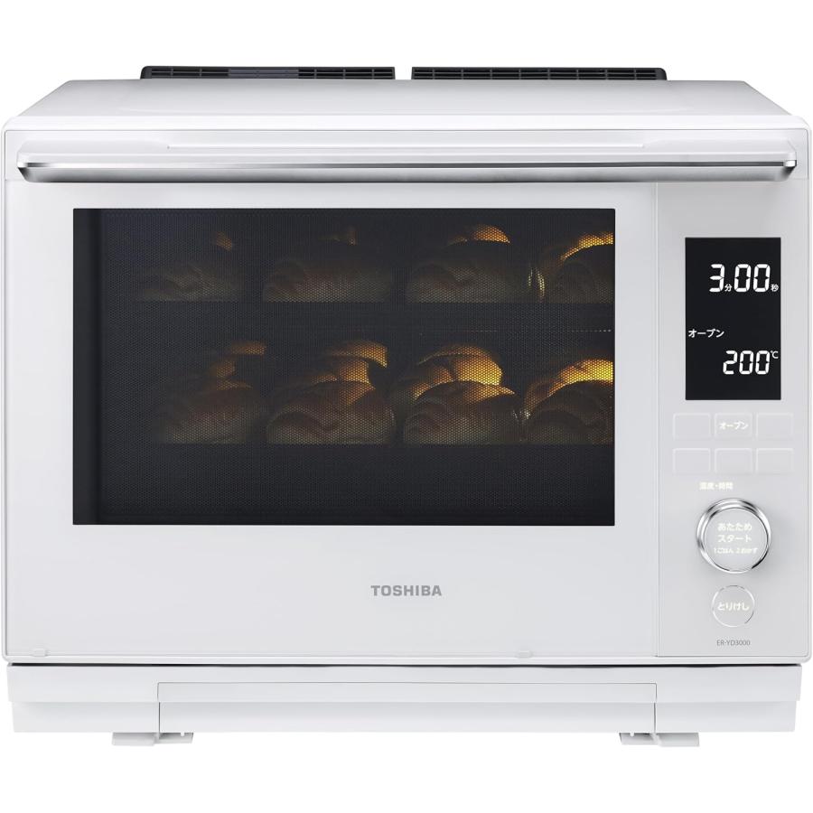 TOSHIBA 東芝 オーブンレンジ 石窯ドーム 過熱水蒸気 30L ER-YD3000-W グランホワイト : リッシュ Yahoo!店 - 通販 - Yahoo!ショッピング