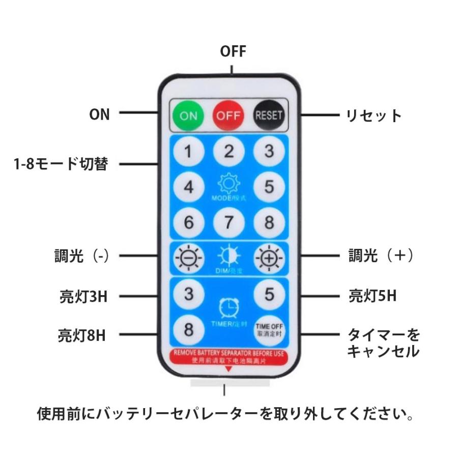 ソーラー LED ストリングライト イルミネーションライト 50電球 ソーラー LED ストリングライト イルミネーションライト 50電球