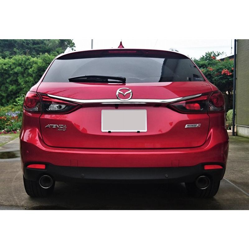 アテンザ GJ マフラーカッター 100mm ブラックメッキ 耐熱ブラック塗装 2本 鏡面 高純度SUS304ステンレス MAZDA ATENZA :MZ0401-M11-BK ...