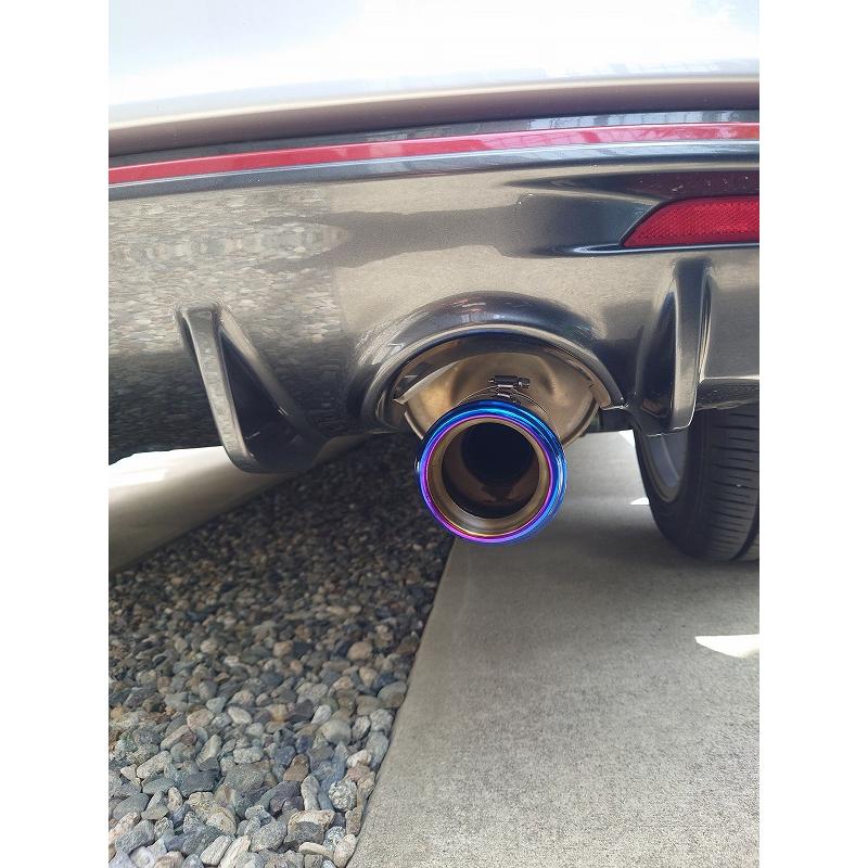 ノート E12 HE12 NISMO テーパー マフラーカッター 90mm ブルー 焼色 1本 NISSAN 日産 NOTE NISMO e-power : ni0201-m06-bl ...