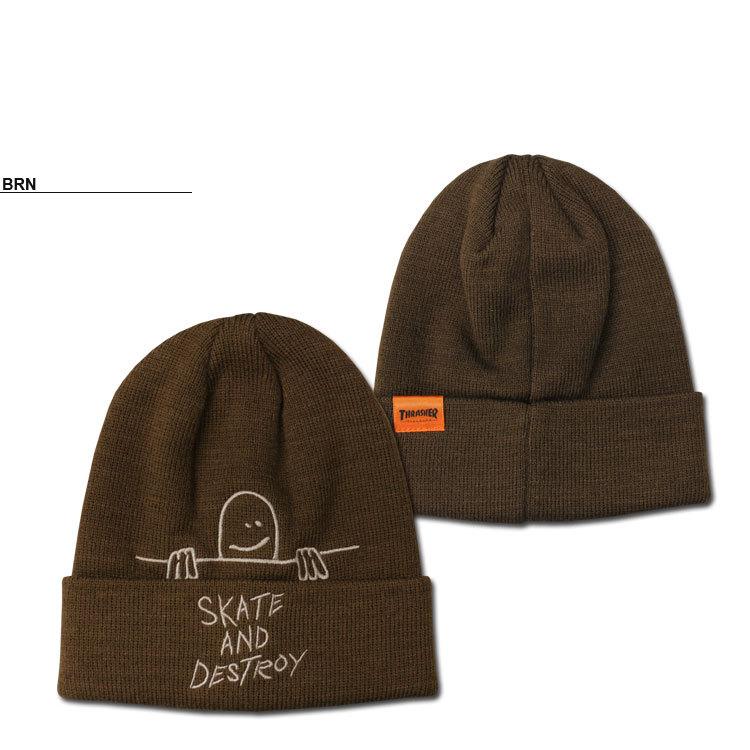 (公式） スラッシャー ビーニー ニット帽 THRASHER GONZ SAD YOUTH KNIT BEANIE CAP ジュニア ユース ...