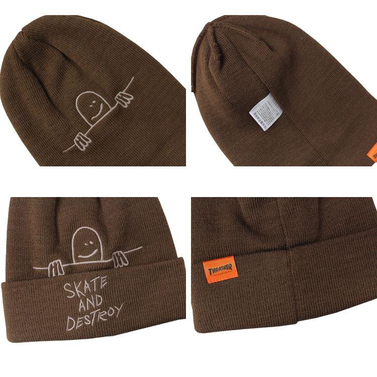 (公式） スラッシャー ビーニー ニット帽 THRASHER GONZ SAD YOUTH KNIT BEANIE CAP ジュニア ユース ...