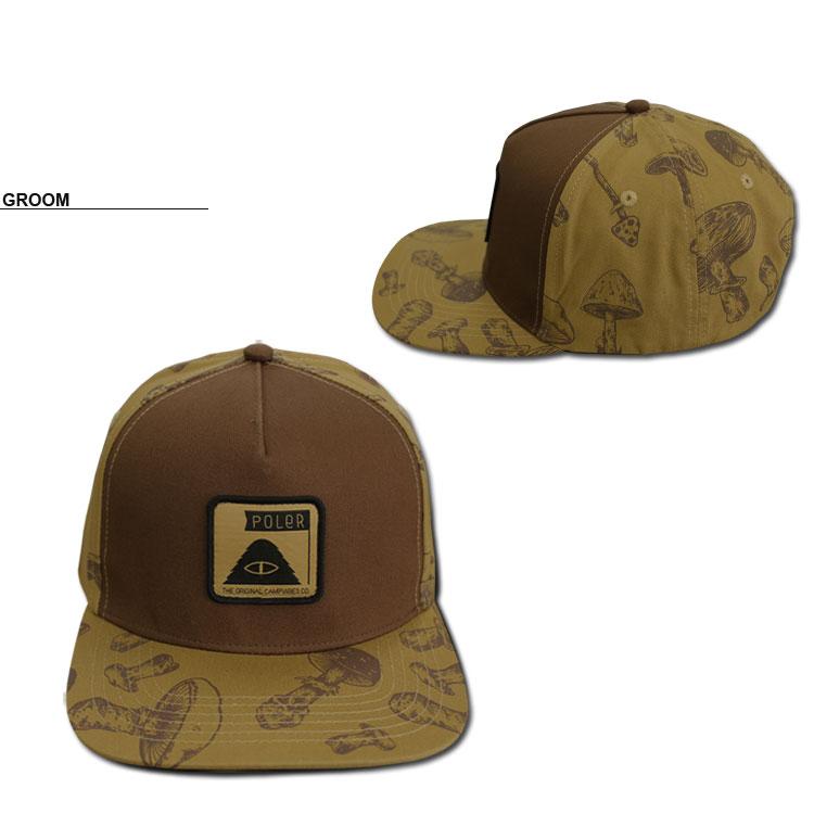 SALE アウトレット ポーラー キャップ 帽子 POLER PRINT PATCH HAT SNAP BACK CAP スナップバック メンズ レディース ユニセックス ブラウン 茶色 ...