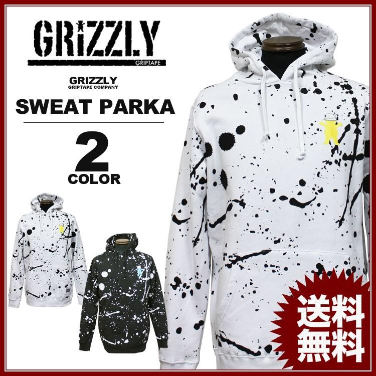SALE グリズリー GRIZZLY スエットパーカ パーカー BOO JOHNSON SPLATTER SWEAT PARKA フード ...
