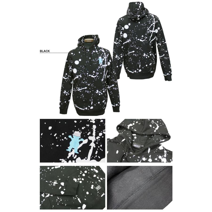 SALE グリズリー GRIZZLY スエットパーカ パーカー BOO JOHNSON SPLATTER SWEAT PARKA フード ...