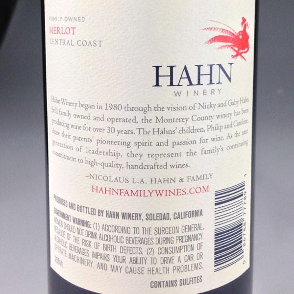 ハーン ワイナリー メルロー セントラル コースト / Hahn Winery Merlot Central Coast [現行VT][US ...