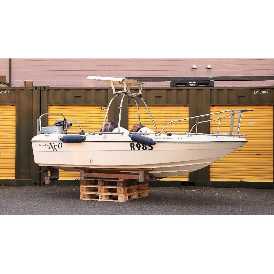 実働品 マリンモーター Marine Motor NEO450 トーハツ TOHATSU 50馬力 3.5馬力 5人乗り 直接引取限定 名古屋 ...