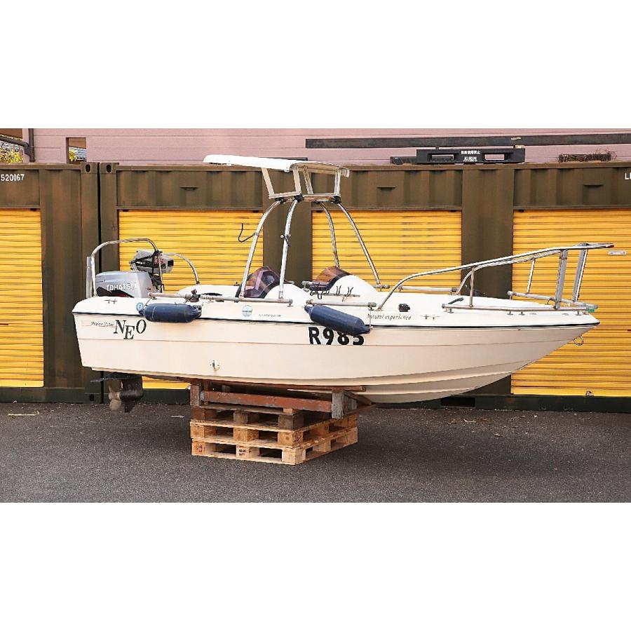 実働品 マリンモーター Marine Motor NEO450 トーハツ TOHATSU 50馬力 3.5馬力 5人乗り 直接引取限定 名古屋 ...