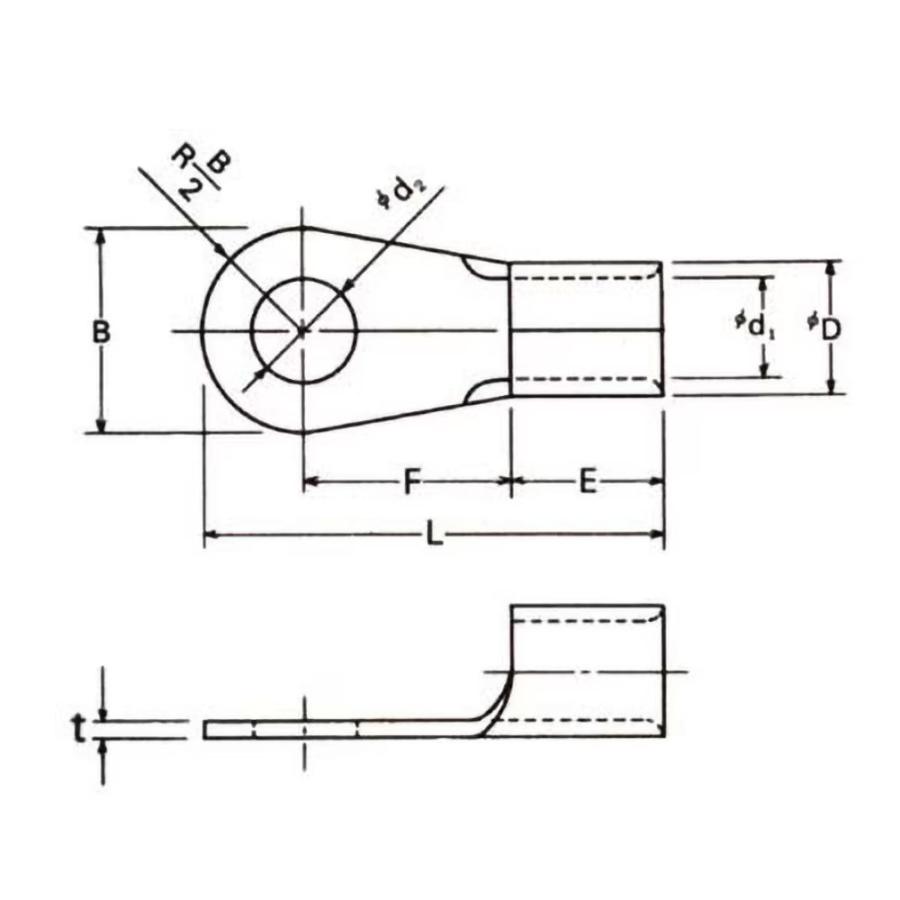 冨士端子工業 銅線用裸圧着端子(R型) R38-S8 100個入り 沖縄、離島発送不可 Fa1-3 : KaNZaBuRo Yahoo!店 - 通販 - Yahoo!ショッピング