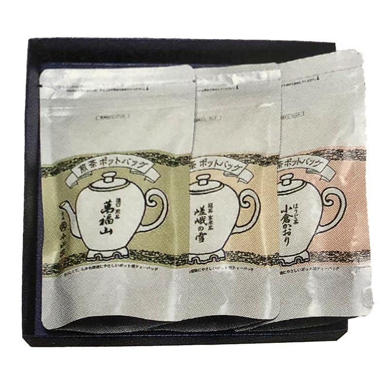 御進物 宇治茶 丸久小山園 ポットバッグ 濃口煎茶・玄米茶各8g 御進物 宇治茶 丸久小山園 ポットバッグ 濃口煎茶・玄米茶各8g