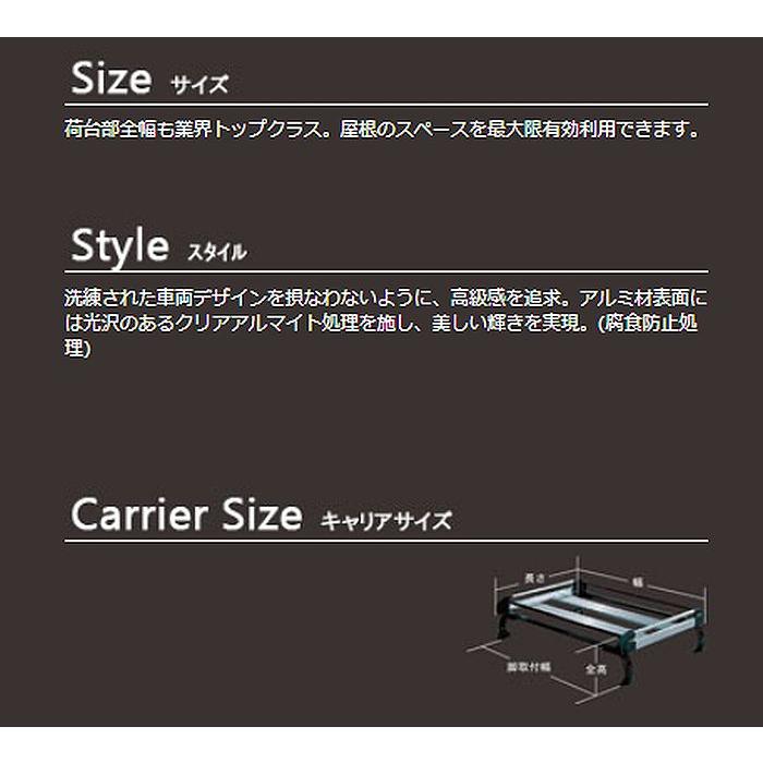 精興工業 ※個人宅配送/他商品同時注文不可200系ハイエース標準ボディハイルーフ[2004.8〜]TUFREQ-H+シリーズキャリア[長さ2940mmx幅1175mmx高さ120mm]品番 ...