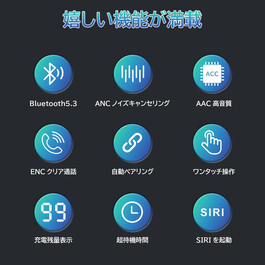 WAPIK ワイヤレスイヤホン イヤホン 高音質HiFi Bluetooth5.3 ノイズキャンセリング 片耳モード マイク 防水 自動ペア iPhone Android対応 超PayPay祭 ...