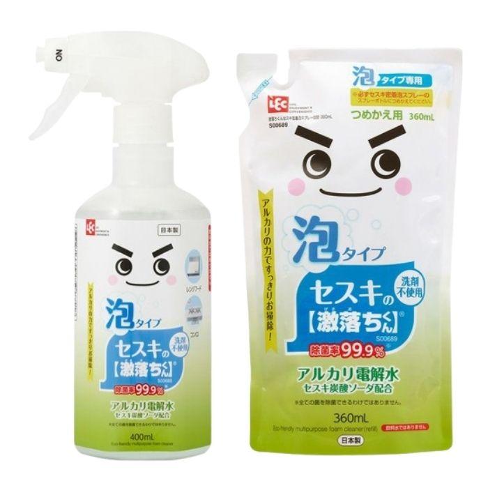 レック 激落ちくん【セスキ密着泡スプレーセット】400ml+詰替え用360ml 掃除 アルカリ電解水 セスキ炭酸ソーダ 万能クリーナー : TENGuuuU STORE - 通販 ...