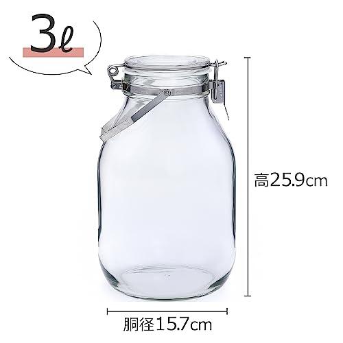 星硝(Seisho)セラーメイト 取手付 密封瓶 保存容器 梅酒 びん 果実酒 づくり 3L ガラス 日本製 220315 : LIKE.SHOP - 通販 - Yahoo!ショッピング