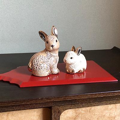 お得なセット割引 ウサギ親子 干支 置物 ウサギ うさぎ 兎 卯 陶器 送料無料 F210 F410B : リンコナダ(日本代理店) - 通販 - Yahoo!ショッピング