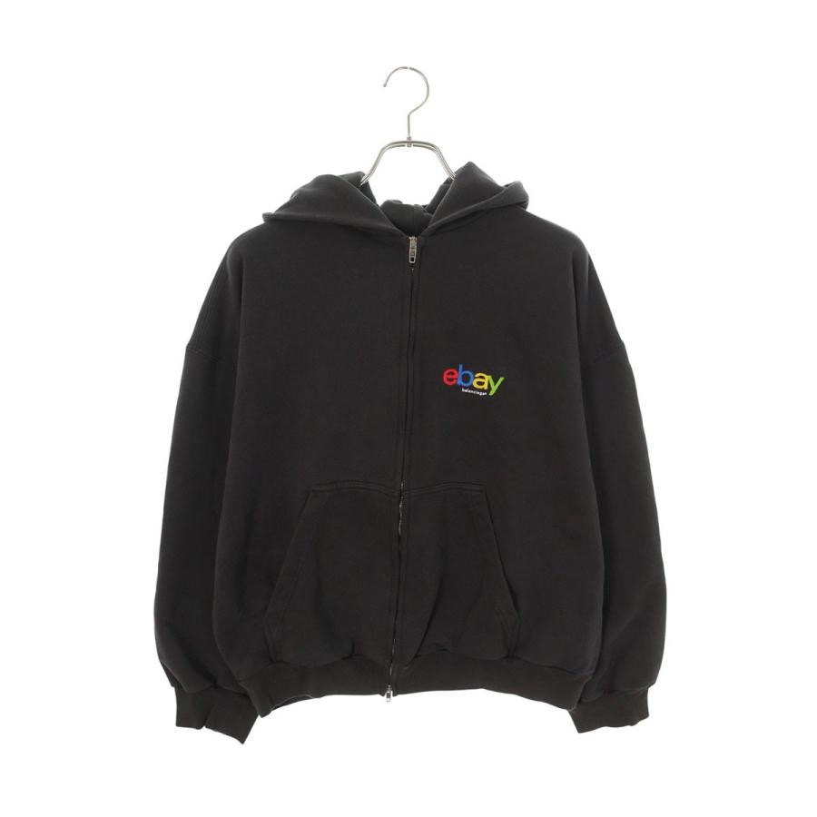 BALENCIAGA バレンシアガ サイズ:M 24AW 803264 TRVD2 ebayロゴ刺繍ジップアップパーカー 中古 SS13 ...