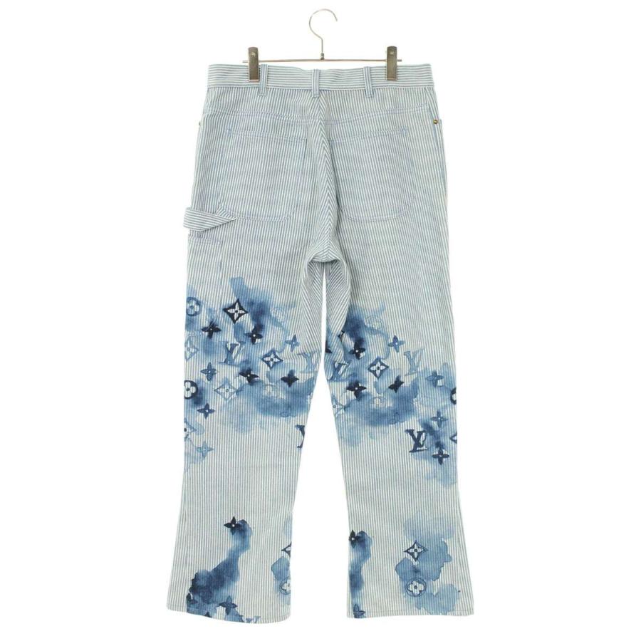 LOUIS VUITTON ルイヴィトン サイズ:34インチ 21SS RM211V BX8 HLD05W ウォーターカラー ダブルニーカーペンターデニムパンツ 中古 SB01 ...