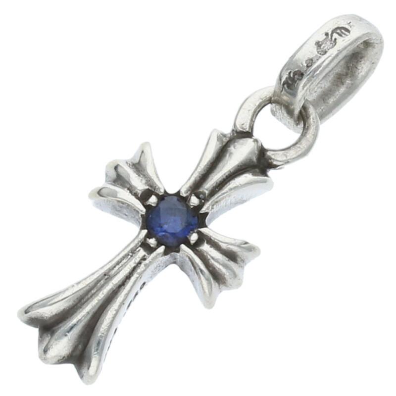 CHROME HEARTS クロムハーツ CRS BBYFAT SAP ベイビーファット 1サファイア チャーム シルバーネックレストップ 中古 OS06 : RINKAN - 通販 ...