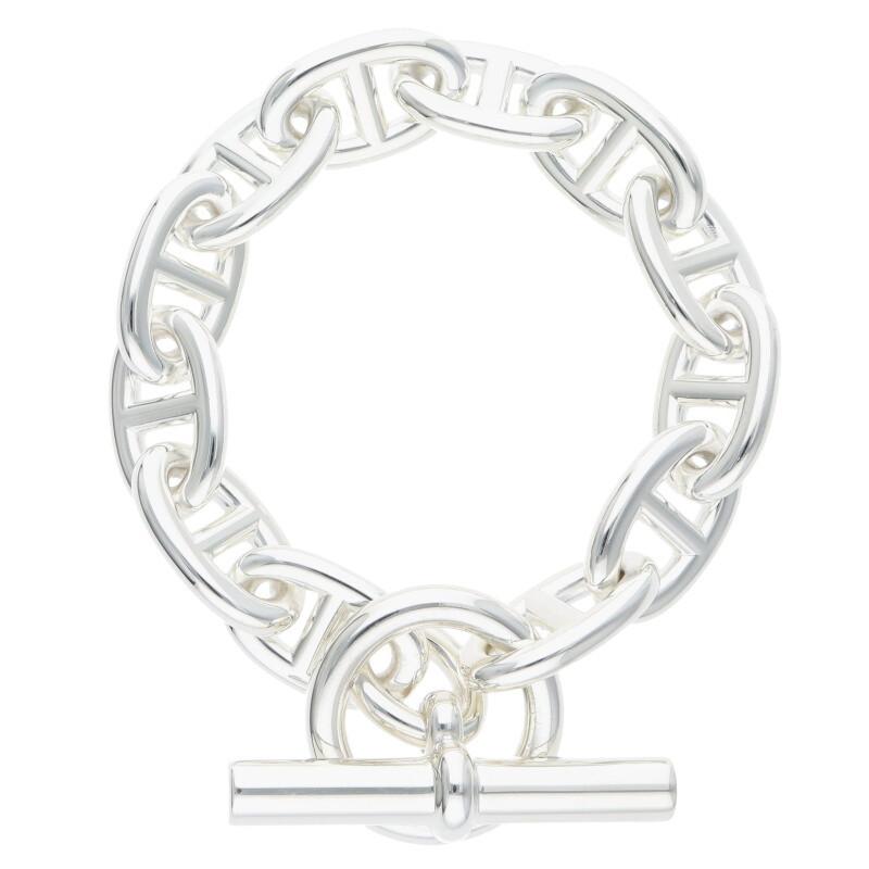 HERMES エルメス サイズ:12LINK Chaine d'Ancre TGM シェーヌダンクルTGMシルバーブレスレット 中古 SS13 : RINKAN - 通販 - Yahoo!ショッピング