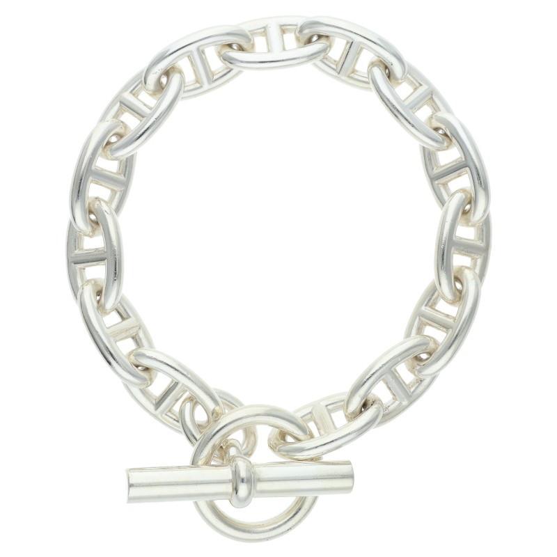 HERMES（エルメス） ブレスレット サイズ:14LINK Chaine d'Ancre GM シェーヌダンクルGMシルバーブレスレット ...