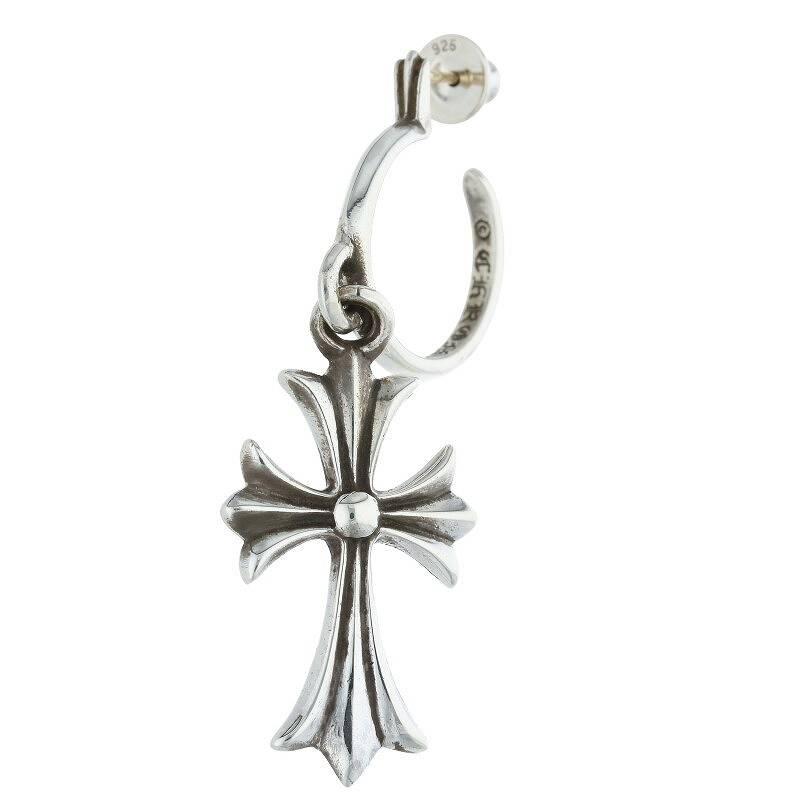 CHROME HEARTS クロムハーツ ピアス TINY CH CROSS タイニーCHクロスフープ シルバーピアス 中古 OS06 : RINKAN - 通販 - Yahoo!ショッピング