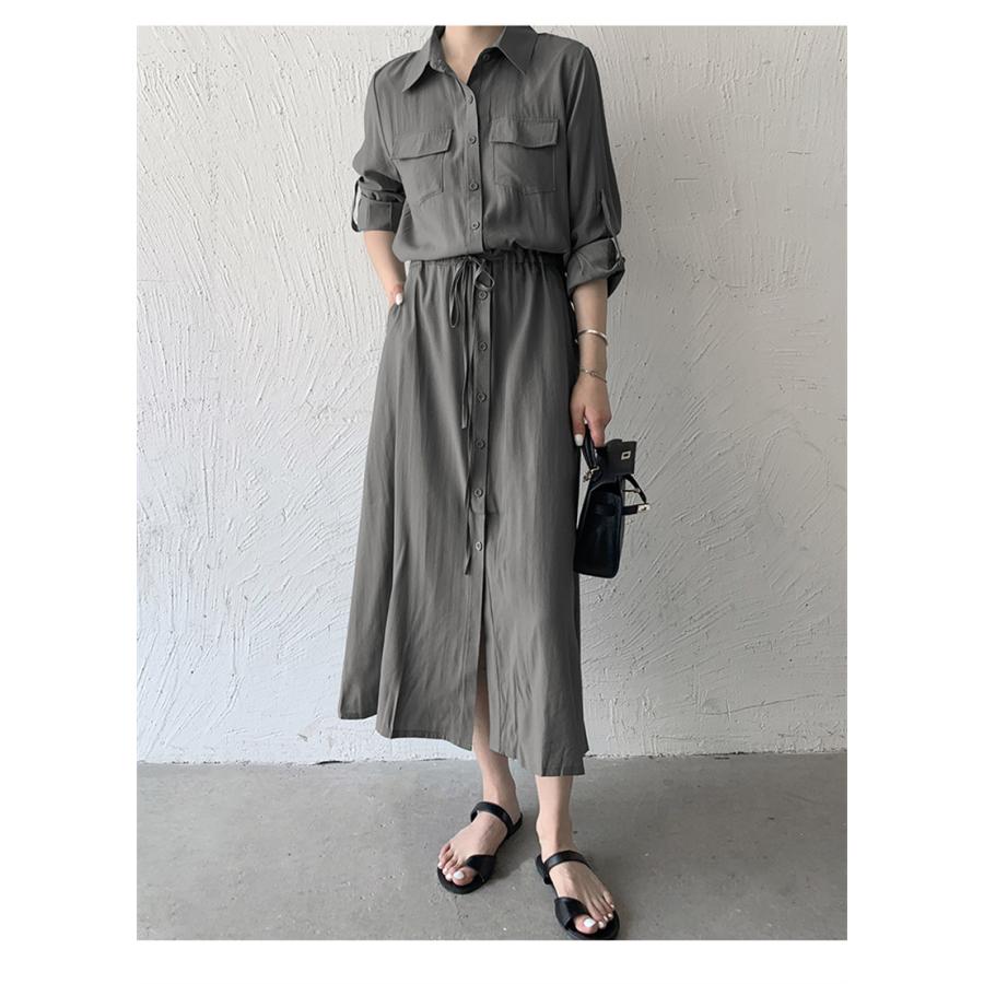 ワンピース レディース シャツワンピース 長袖 体型カバー ロングワンピース マキシワンピ ース 春 夏 春服 夏服 きれいめ ゆったり : Rinka store - 通販 - Yahoo ...