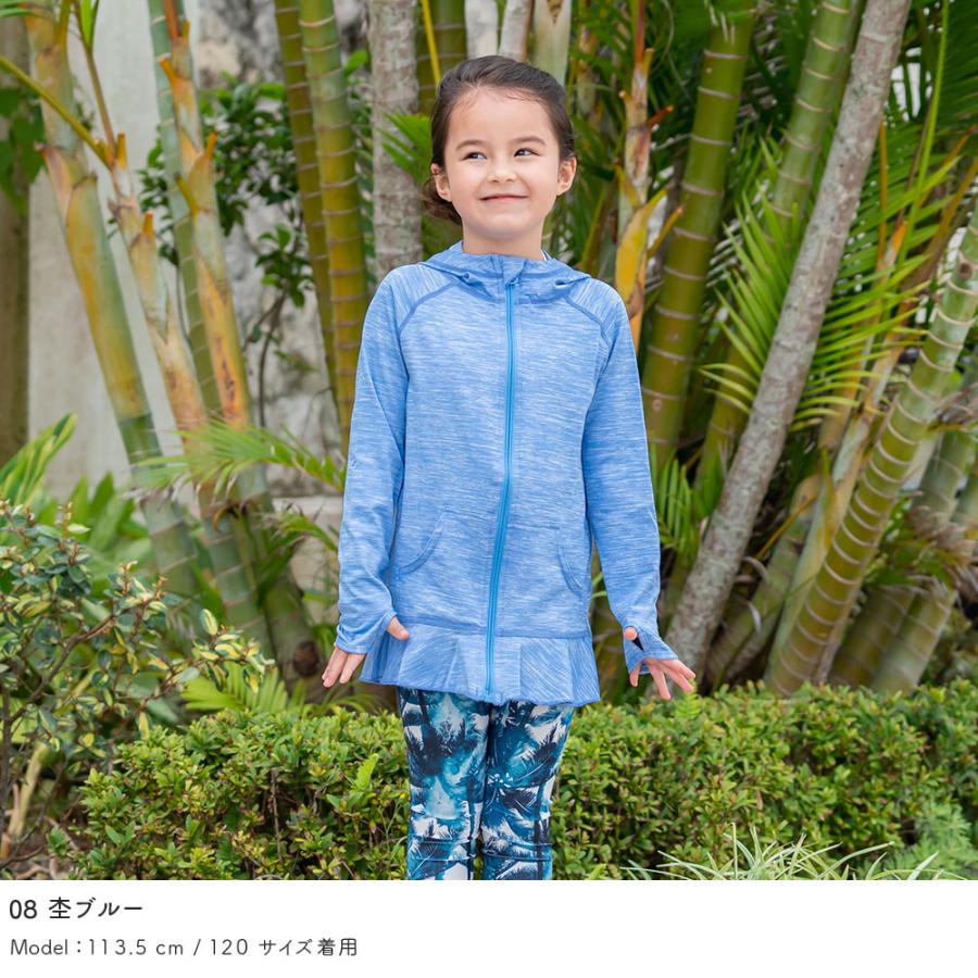 ラッシュガード キッズ パーカー フリル 長袖 子供 女の子 水着 日焼け防止 UVパーカー :1-01-KFRILL:リンネ スノー・アンド ...